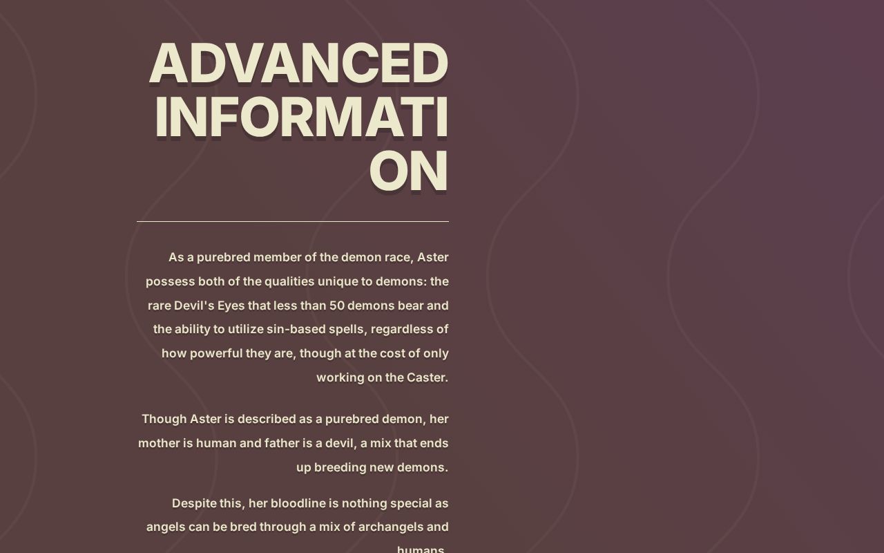 Advanced information